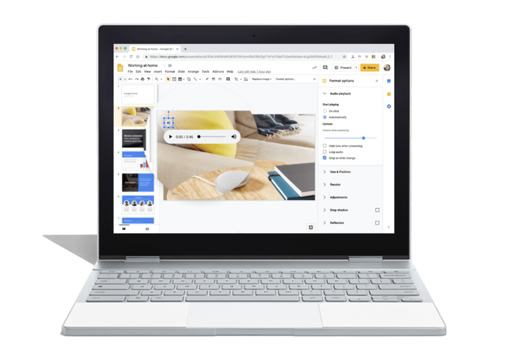 การนำเสนองานของ slide ด้วยเสียง | Google Workspace